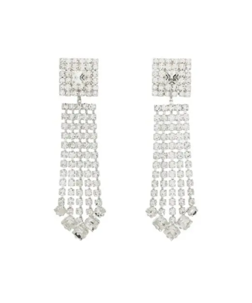 Magda Butrym Crystal-embellished Drop Earrings - White