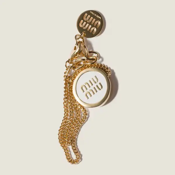 Miu Miu Enameled Metal Logo Detail Bracelet
