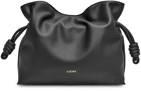 Loewe Medium Flamenco Clutch In Nappa Calfskin - Black