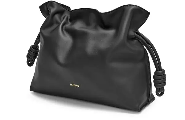 Loewe Medium Flamenco Clutch In Nappa Calfskin - Black