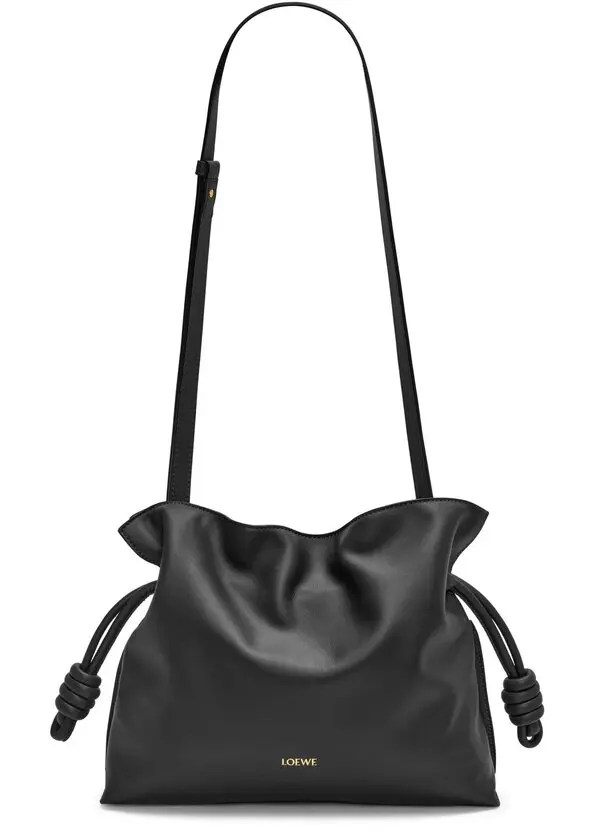 Loewe Medium Flamenco Clutch In Nappa Calfskin - Black