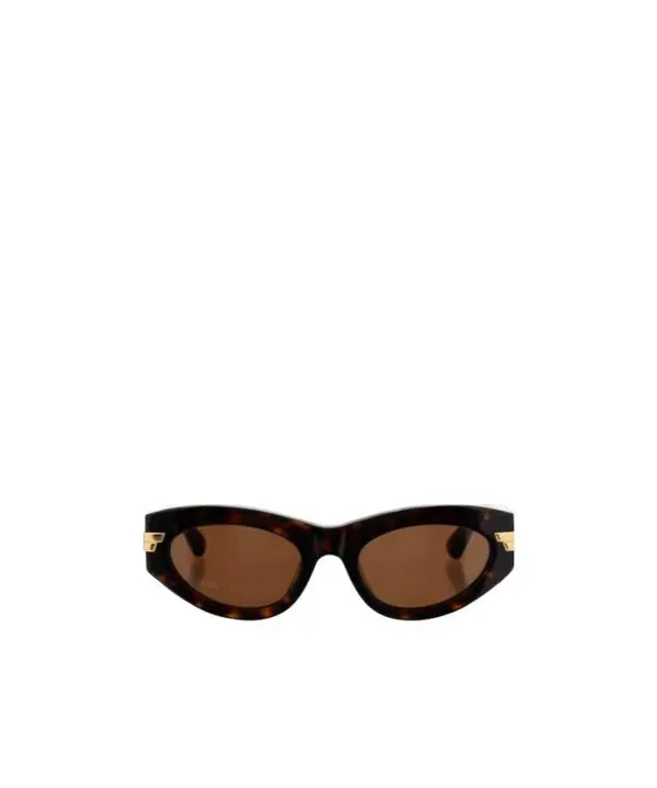 Bottega Veneta Oval Frame Sunglasses - Brown