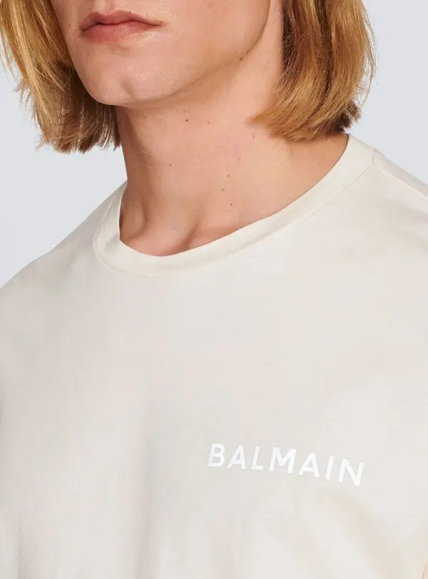 Balmain Cotton T-shirt With Small Logo