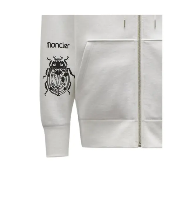 Moncler Oversized Zip-up Hoodie With Graphic Details