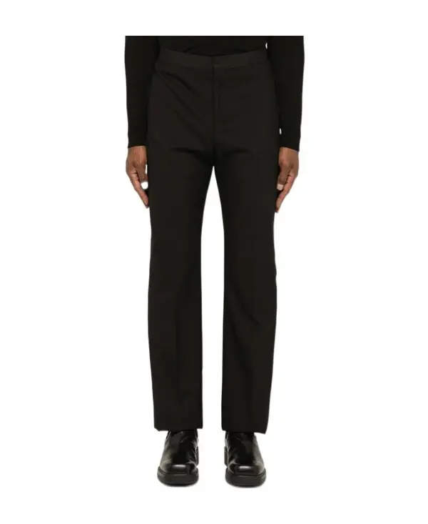 Off-White Straight Leg Tailored Trousers - Black
