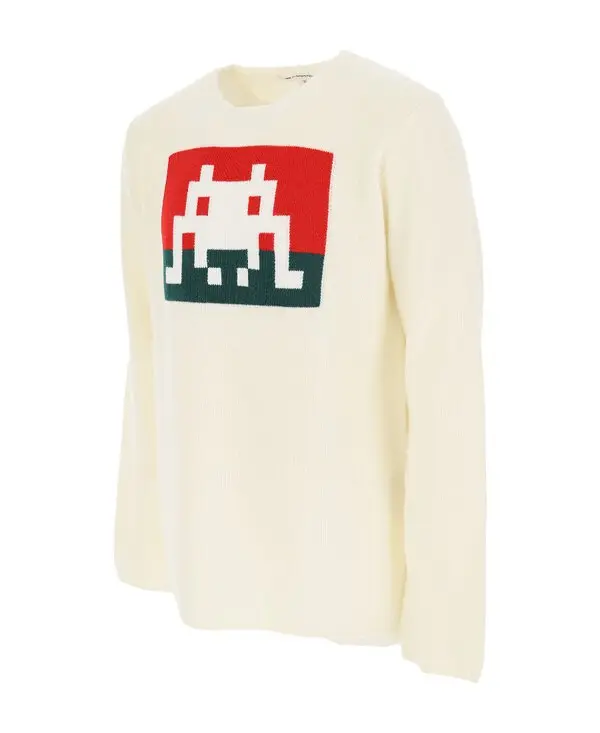 Comme Des Garçons Round-neck Knitted Pullover