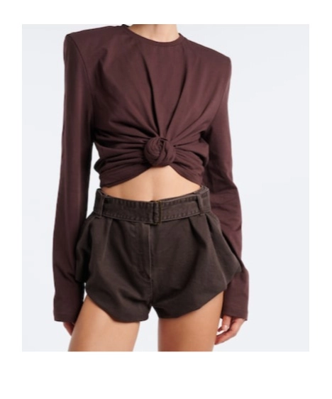 Magda Butrym Cotton-blend Jersey Crop Top