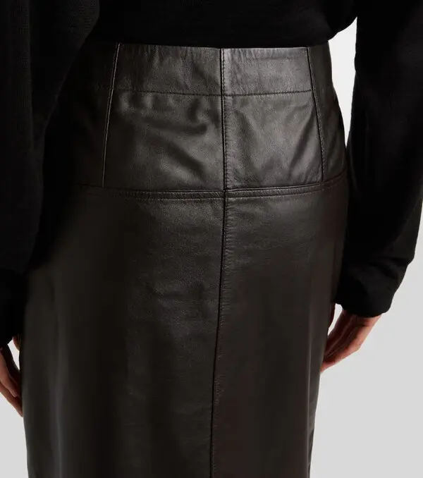 LEMAIRE Leather Midi Skirt