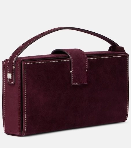Magda Butrym Apolonia Small Suede Clutch - Brown
