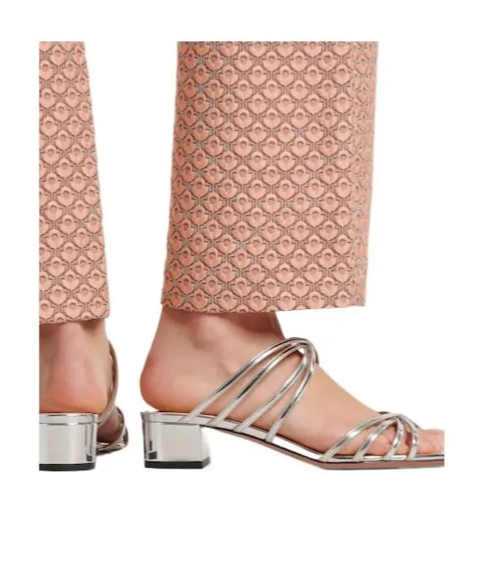 AQUAZZURA Mirrored Leather Mules