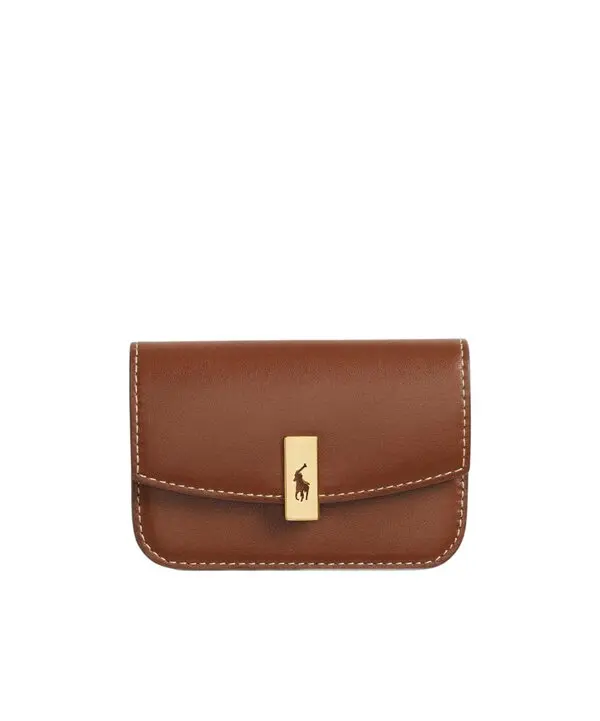 Polo Ralph Lauren Fold-over Leather Wallet - Brown