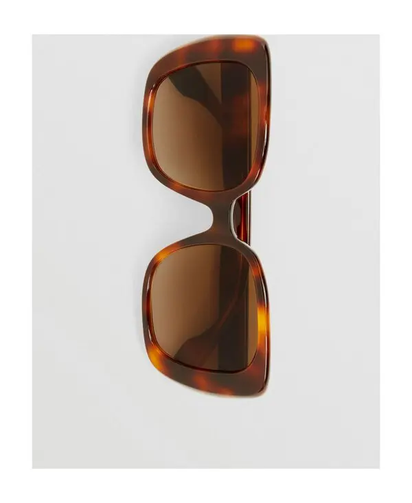 Burberry Tortoiseshell Oversized Square-frame Sunglasses