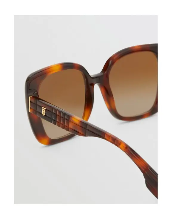 Burberry Tortoiseshell Oversized Square-frame Sunglasses