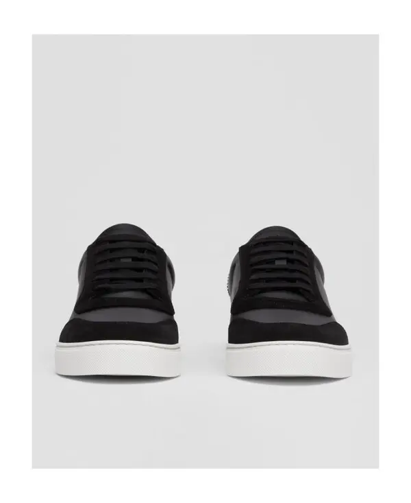 Burberry Vintage Check Leather And Suede Low-top Sneakers