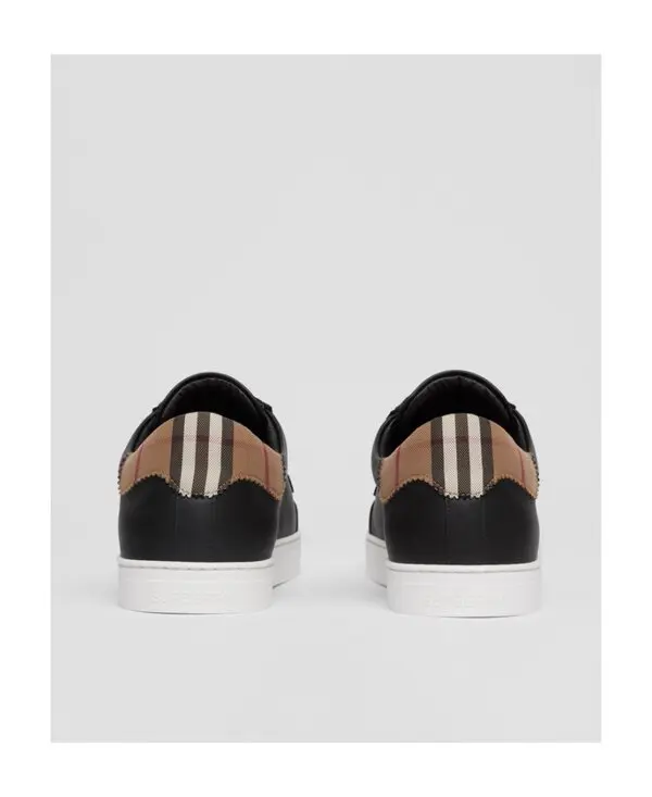 Burberry Vintage Check Leather And Suede Low-top Sneakers