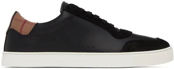 Burberry Vintage Check Leather And Suede Low-top Sneakers