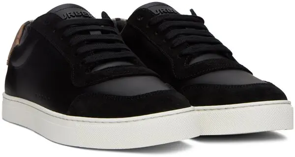 Burberry Vintage Check Leather And Suede Low-top Sneakers