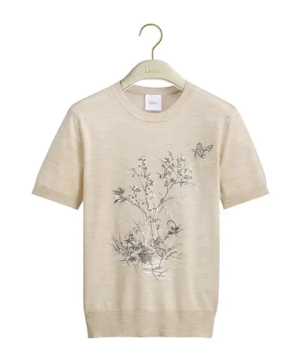 Dior Dioriviera Embroidered Short-sleeved Sweater