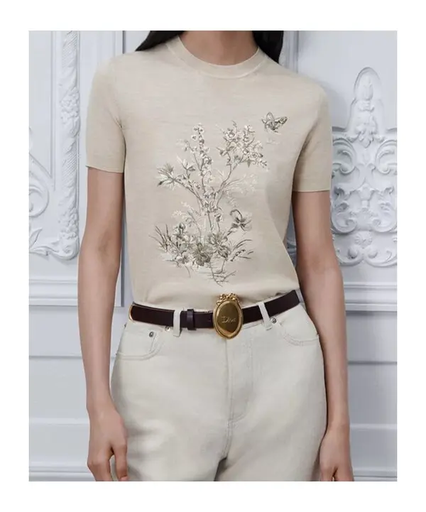 Dior Dioriviera Embroidered Short-sleeved Sweater