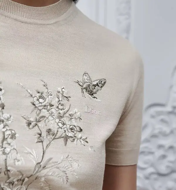 Dior Dioriviera Embroidered Short-sleeved Sweater