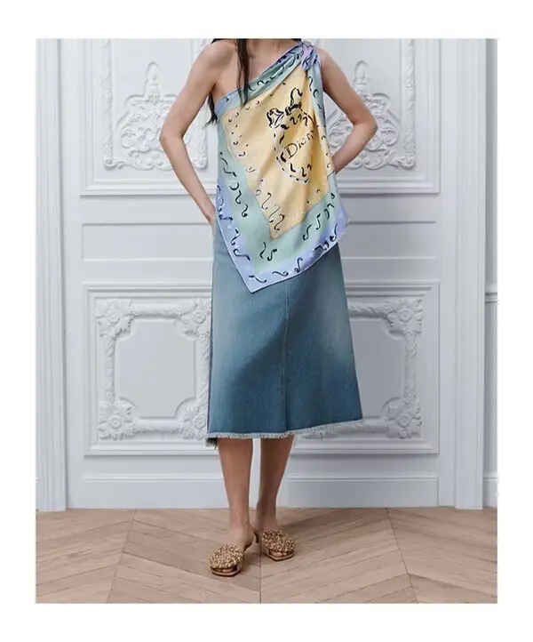 Dior Dioriviera Asymmetrical Silk Top