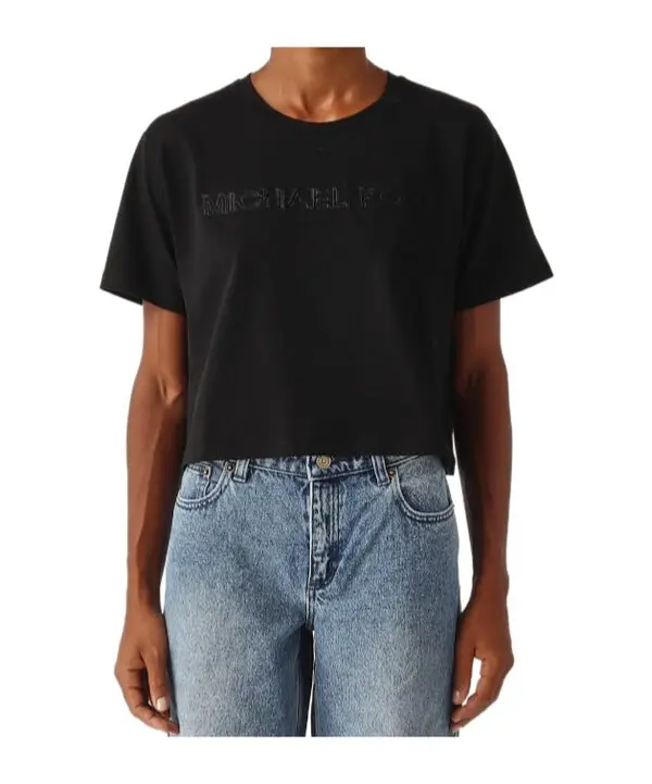 Michael Kors Logo-embroidered T-shirt - Black