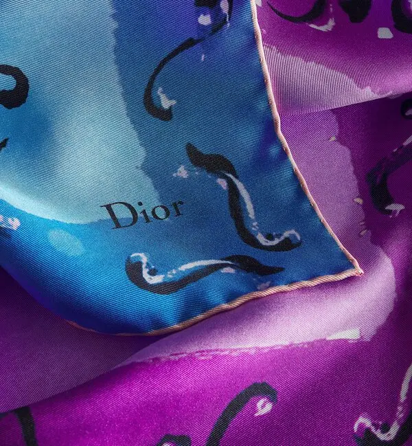 Dior Asymmetrical Draped Silk Top With Signature Buckle