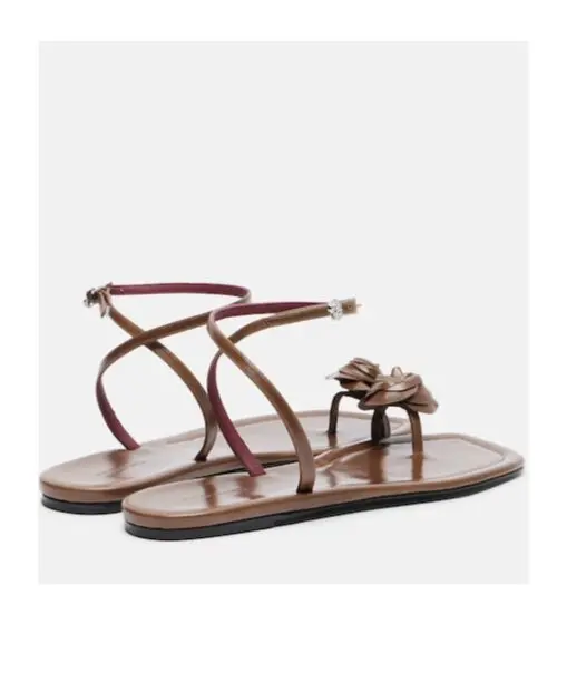 Magda Butrym Floral Appliqué Leather Sandals
