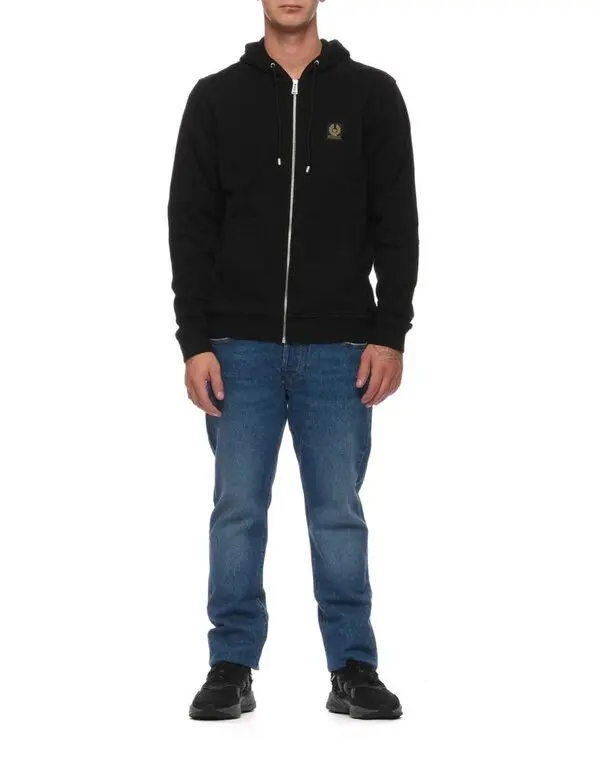 Belstaff Logo-appliqué Cotton Zip-up Hoodie