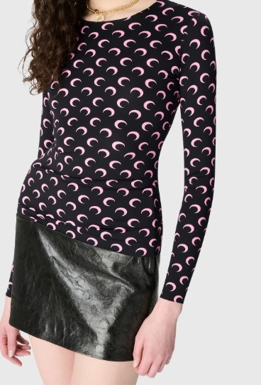 MARINE SERRE Moon Printed Crewneck T-shirt