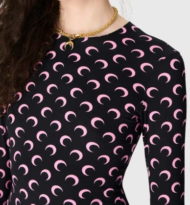 MARINE SERRE Moon Printed Crewneck T-shirt