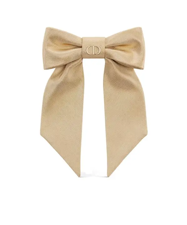 Dior Large Twist Bow With Cd Detail - Gold