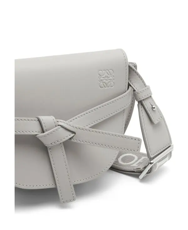 Loewe Mini Gate Dual Bag In Soft Calfskin And Jacquard