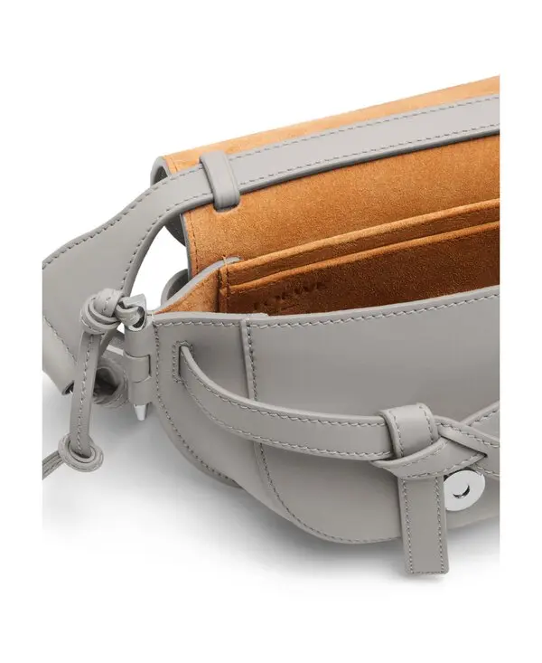 Loewe Mini Gate Dual Bag In Soft Calfskin And Jacquard