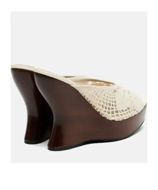Magda Butrym 115mm Crochet Wedge Mules