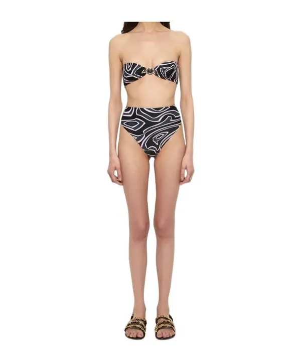 Emilio Pucci Maze Printed Strapless Bikini Top