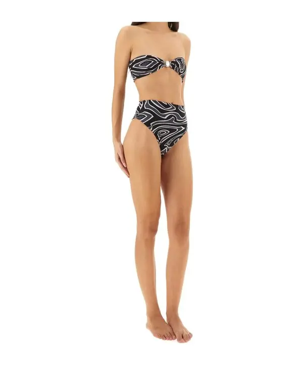 Emilio Pucci Maze Printed Strapless Bikini Top
