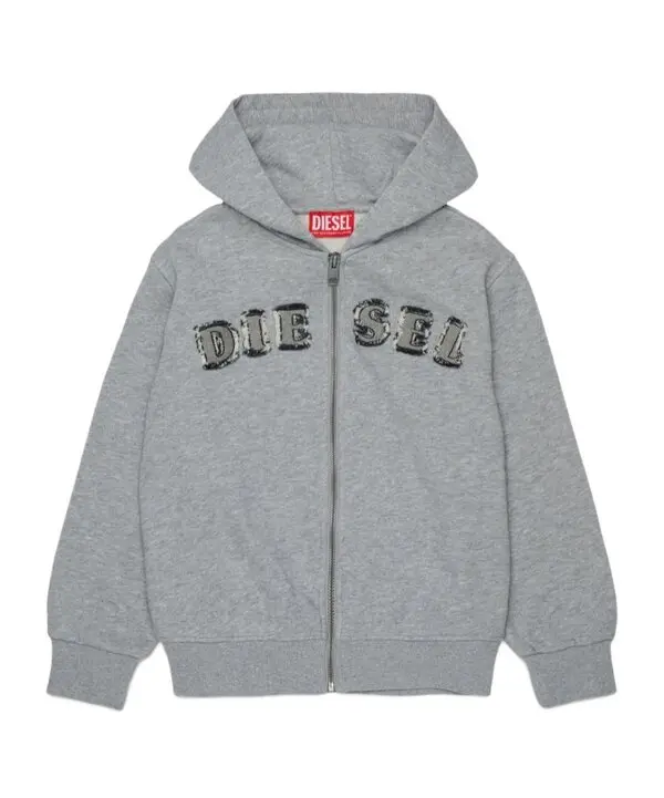 DIESEL® Logo-patch Zip-up Hoodie