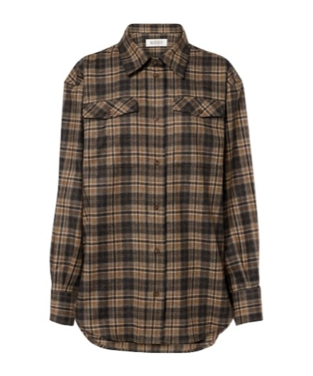 RÓHE Checked Wool-blend Overshirt