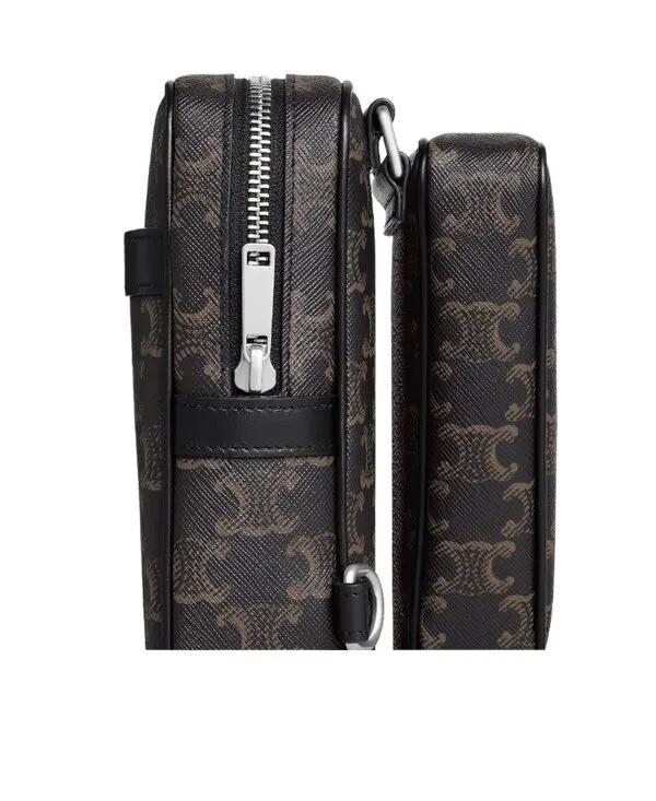 Celine Multipocket Bag In Triomphe Canvas And Calfskin