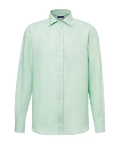 Ralph Lauren Checked Linen Shirt - White