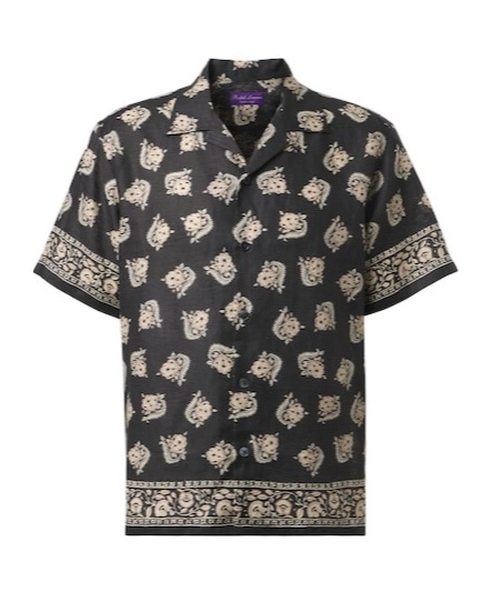 Ralph Lauren Printed Linen Shirt - Black