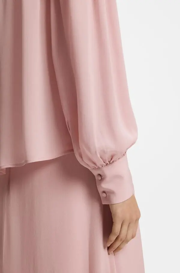 Hugo Boss Relaxed-fit Crepe De Chine Blouse