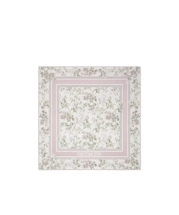 Dior Rosier De 90 Square Scarf