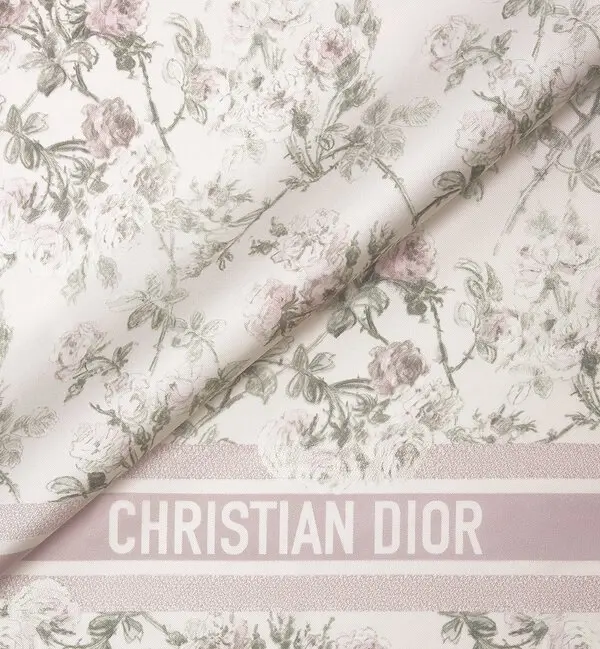 Dior Rosier De 90 Square Scarf