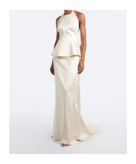 RÓHE Bridal Peplum Satin Gown