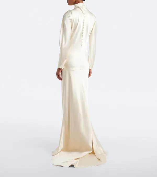 RÓHE Bridal Draped Satin Gown