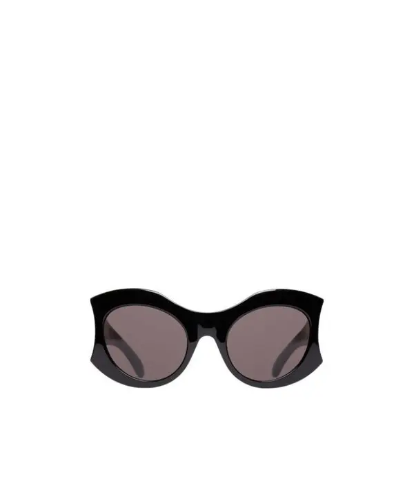 Balenciaga Hourglass Round Sunglasses - Black