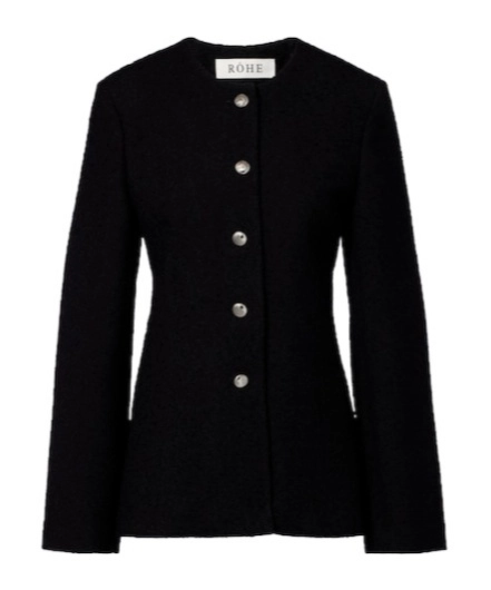 RÓHE Knitted Wool-blend Cardigan - Black