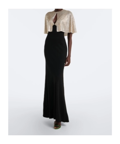 Roland Mouret Embellished Cape Gown